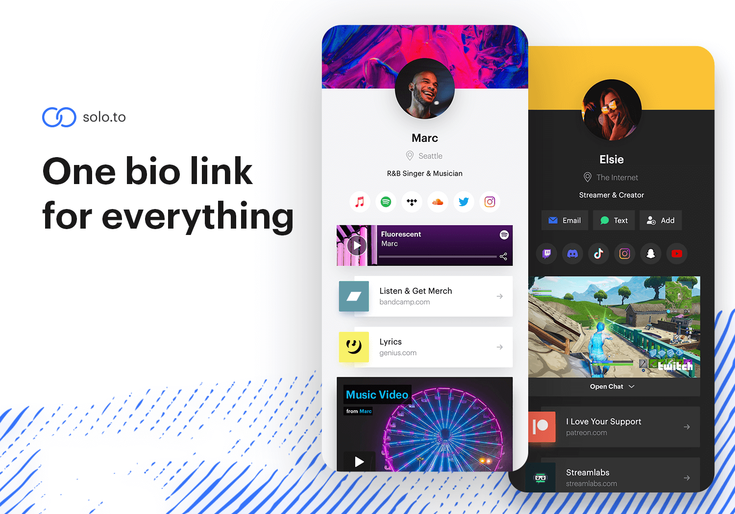 One bio link for everything · solo.to