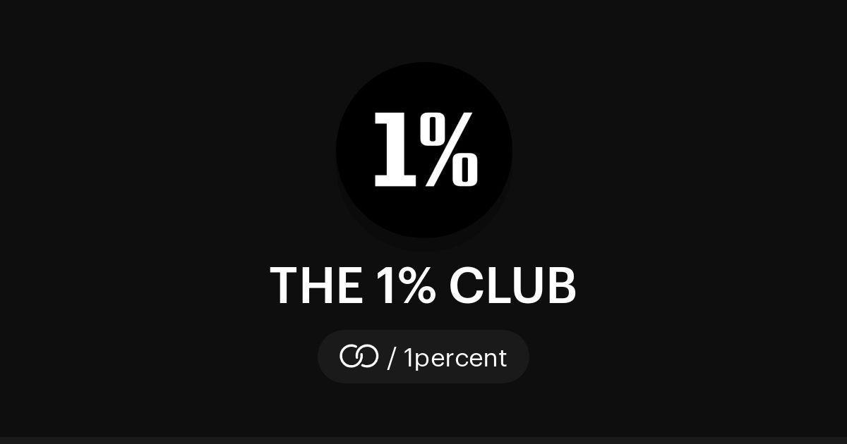 THE 1% CLUB (/1percent) · solo.to