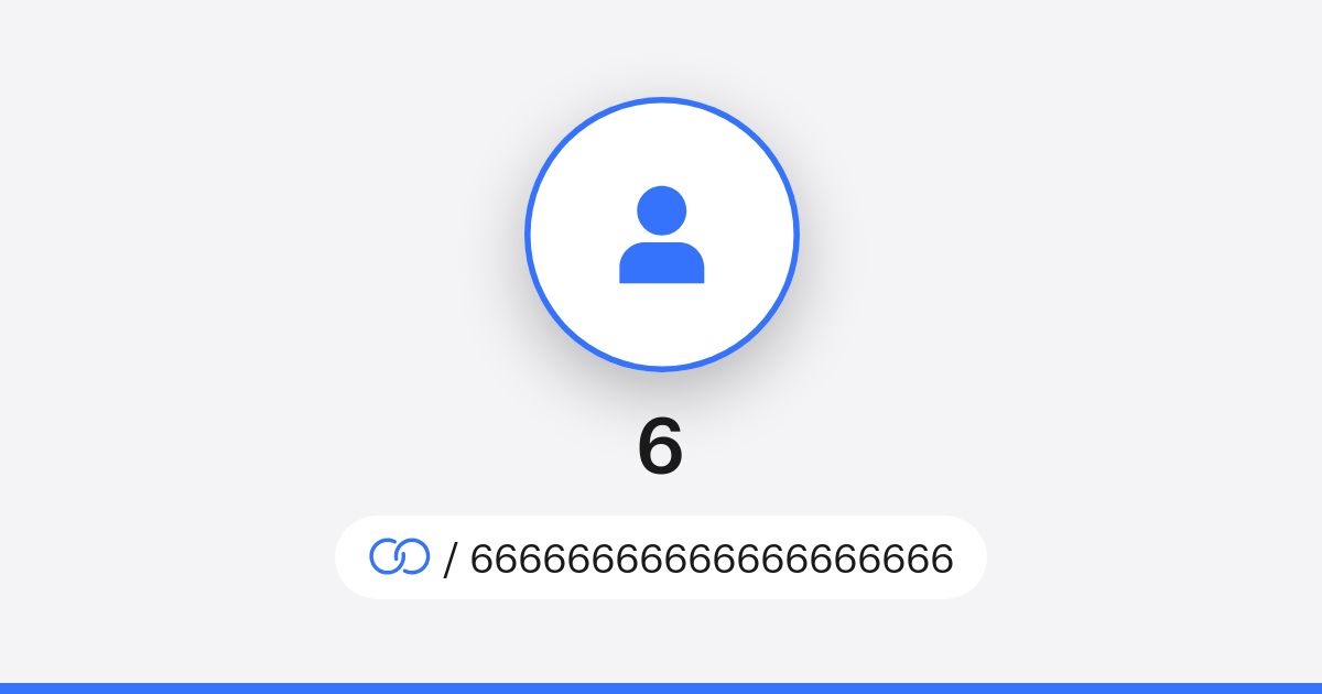 6 (/66666666666666666666) · solo.to