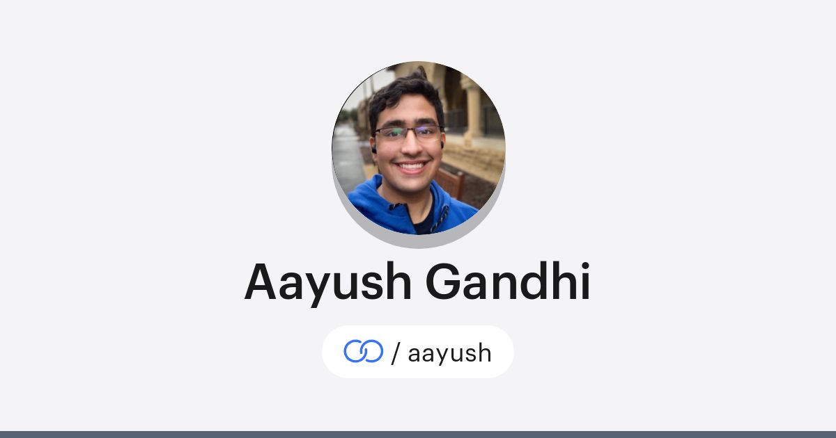 Aayush Gandhi (/aayush) · solo.to