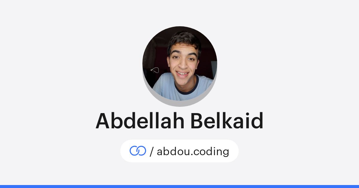 Abdellah Belkaid (/abdou.coding) · solo.to