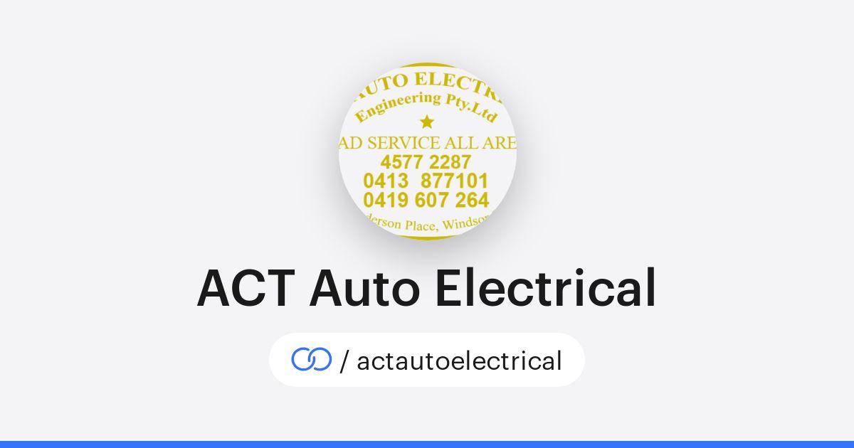 ACT Auto Electrical (/actautoelectrical) · solo.to