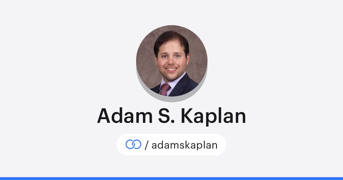 Adam S. Kaplan (/adamskaplan) · solo.to