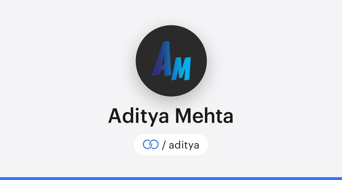 Aditya Mehta (/aditya) · solo.to