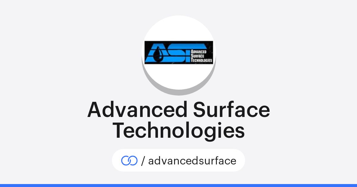 Advanced Surface Technologies (/advancedsurface) · solo.to