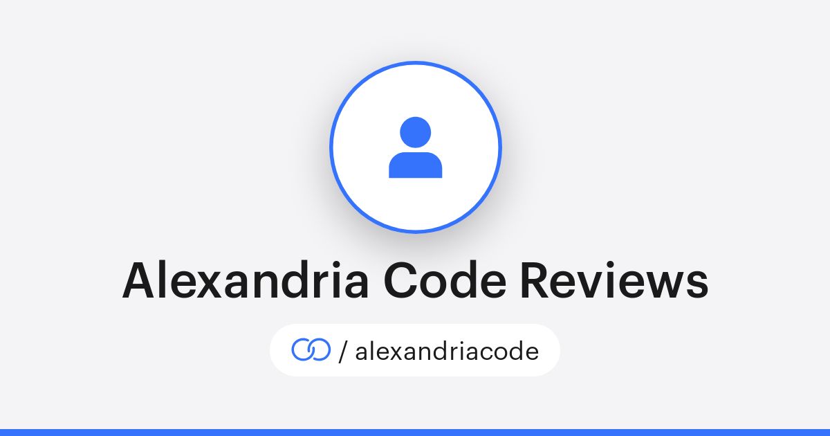 Alexandria Code Reviews (/alexandriacode) · solo.to