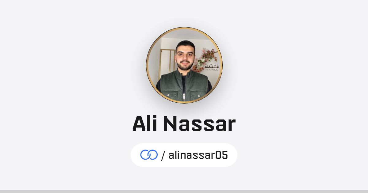 Ali Nassar (/alinassar05) · solo.to