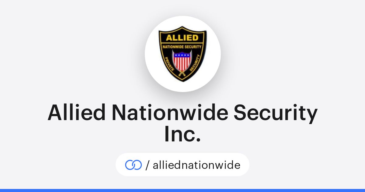 Allied Nationwide Security Inc. (/alliednationwide) · solo.to