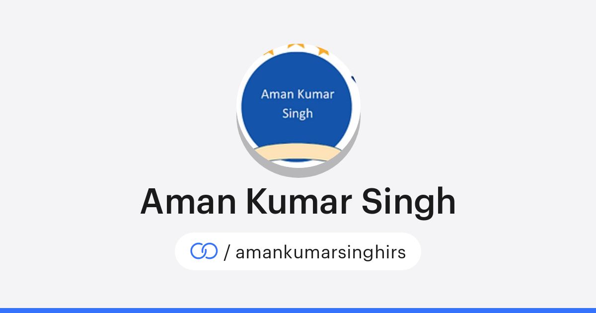 Aman Kumar Singh (/amankumarsinghirs) · solo.to