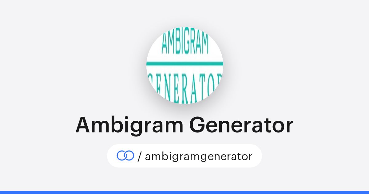 Ambigram Generator (/ambigramgenerator) · solo.to