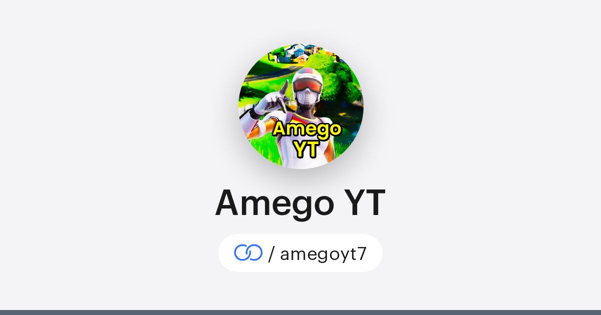 Amego YT (/amegoyt7) · solo.to