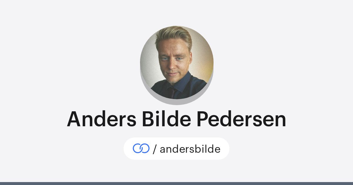 Anders Bilde Pedersen (/andersbilde) · solo.to