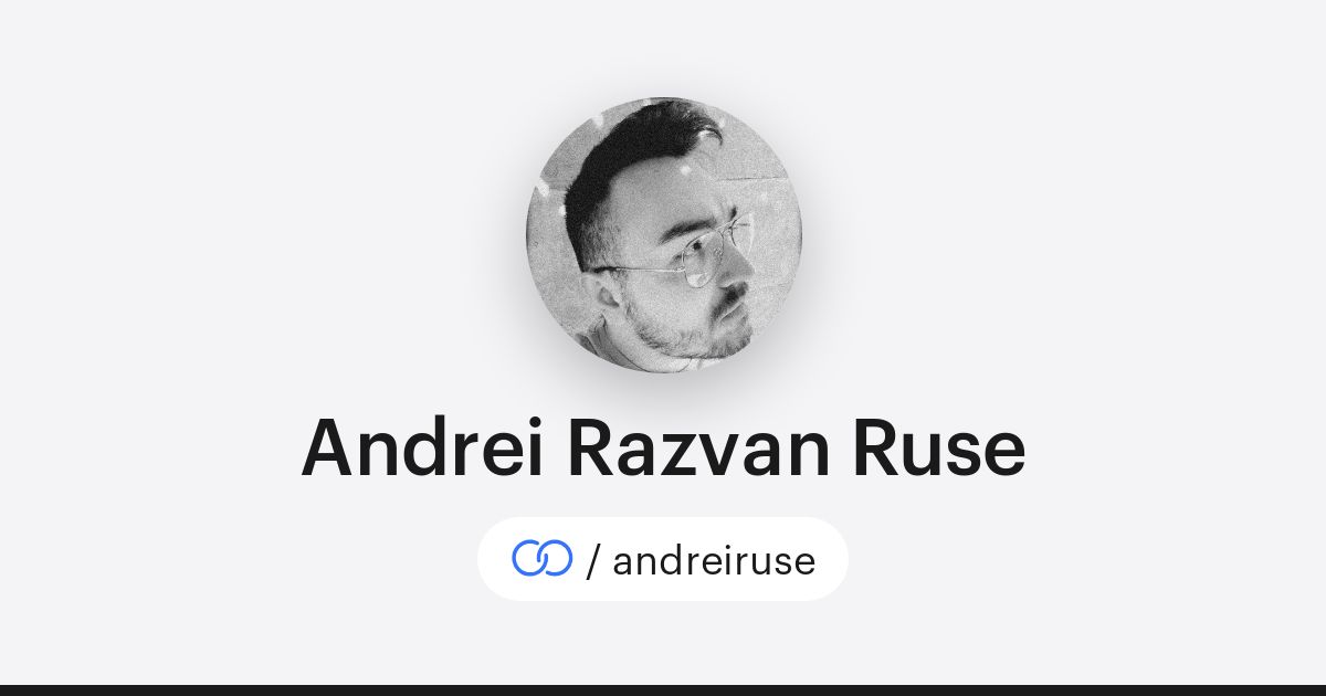 Andrei Razvan Ruse (/andreiruse) · solo.to