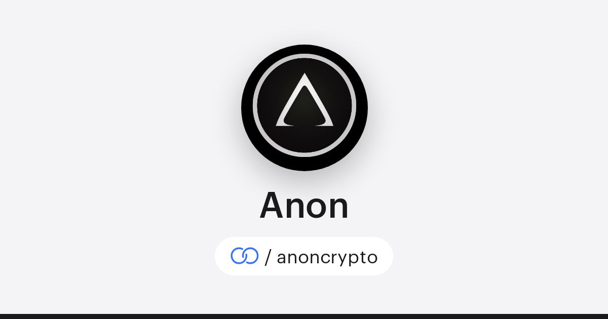 Anon (/anoncrypto) · solo.to