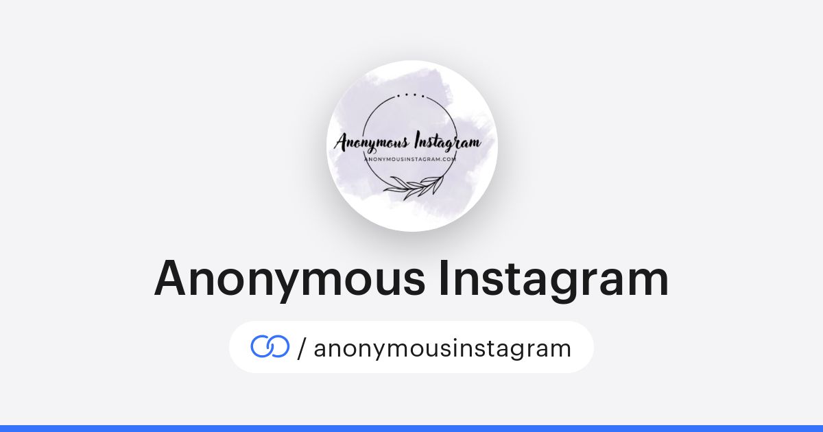 Anonymous Instagram (/anonymousinstagram) · solo.to