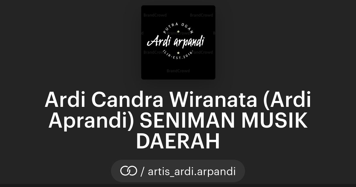 Ardi Candra Wiranata (Ardi Aprandi) SENIMAN MUSIK DAERAH (/artis_ardi ...