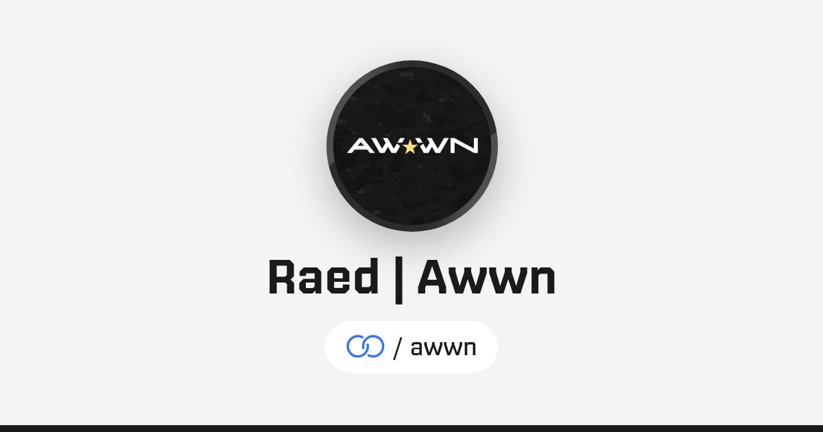 Raed | Awwn (/awwn) · solo.to