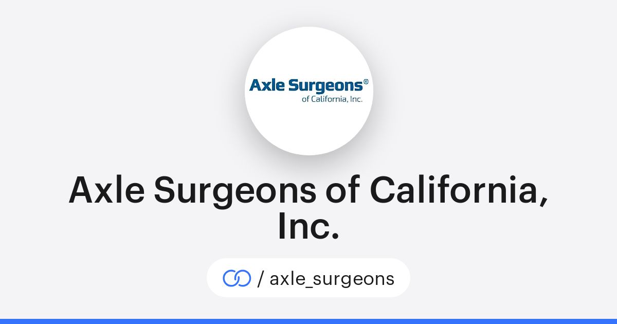 Axle Surgeons of California, Inc. (/axle_surgeons) · solo.to