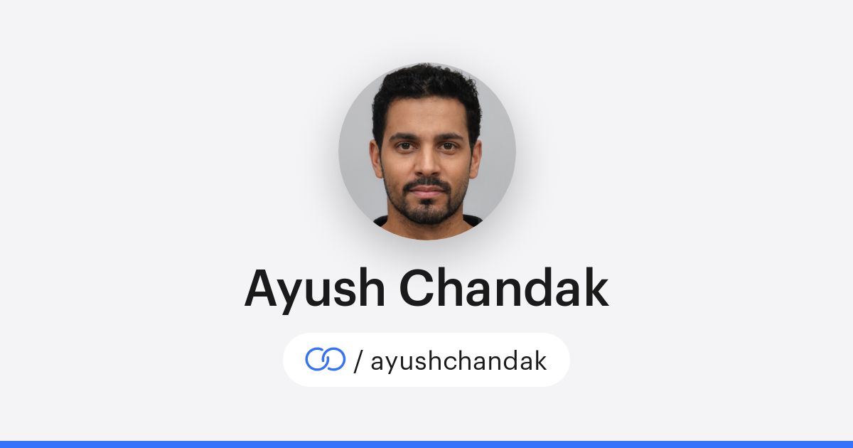 Ayush Chandak (/ayushchandak) · solo.to