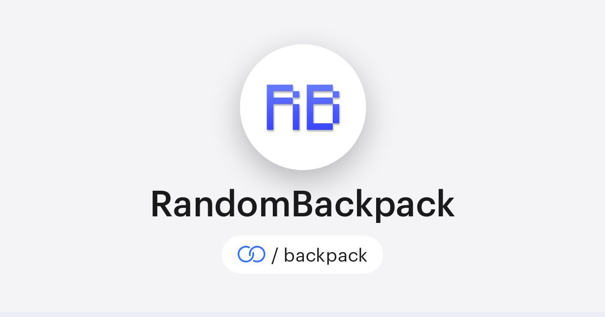RandomBackpack (/backpack) · solo.to