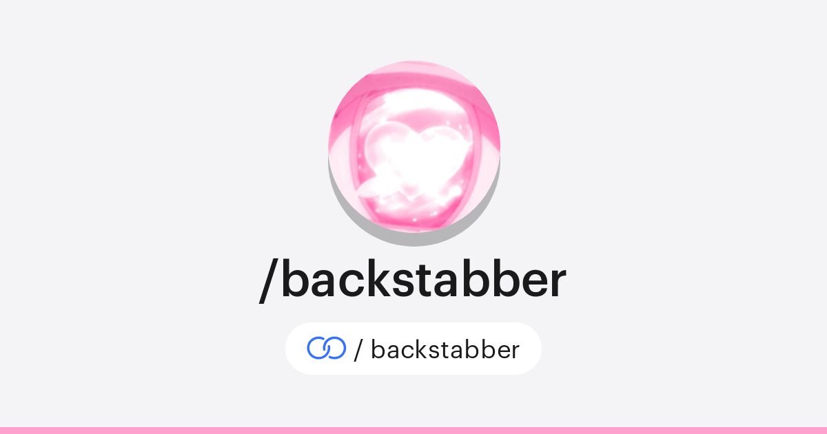/backstabber · solo.to