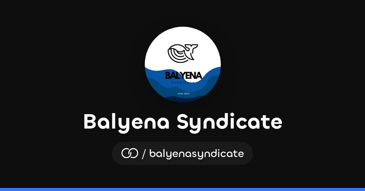Balyena Syndicate (/balyenasyndicate) · solo.to