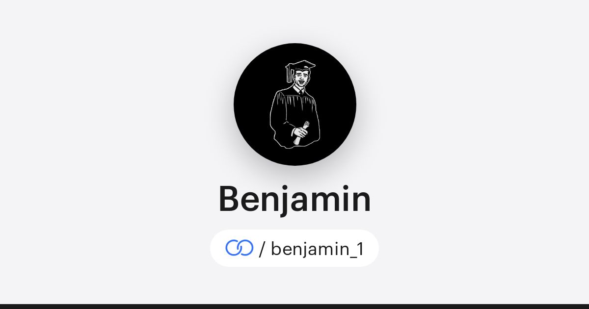 Benjamin (/benjamin_1) · solo.to