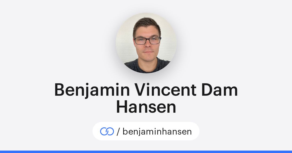 Benjamin Vincent Dam Hansen (/benjaminhansen) · solo.to