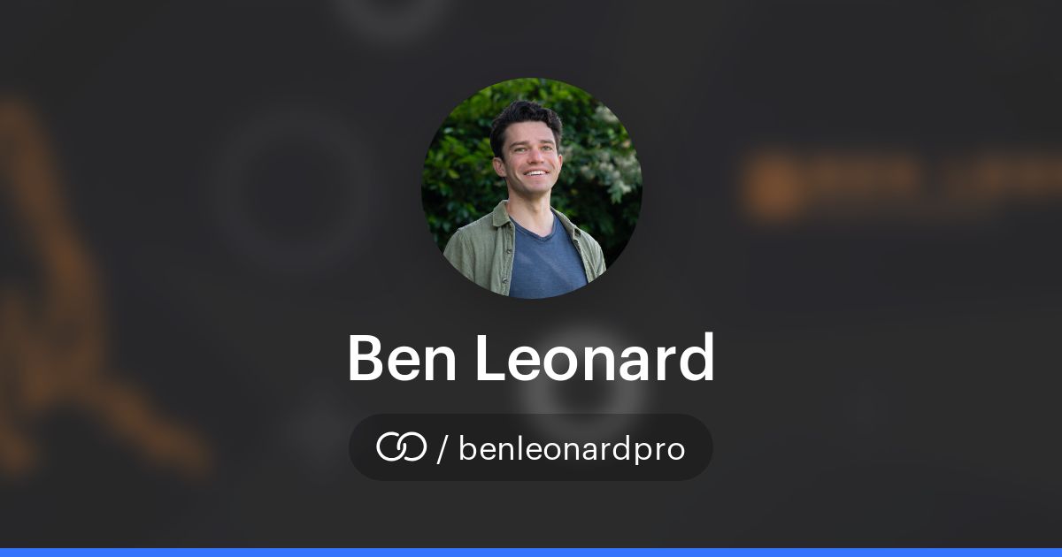 Ben Leonard (/benleonardpro) · solo.to