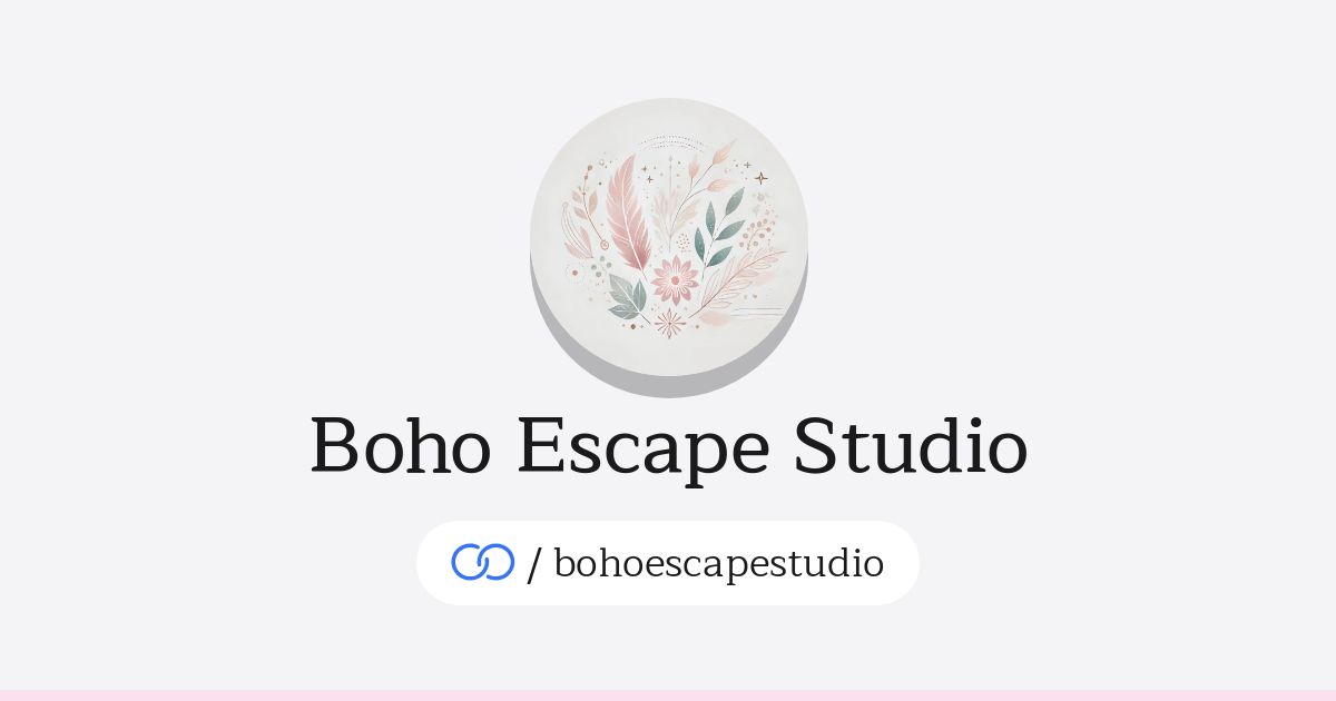 Boho Escape Studio (/bohoescapestudio) · solo.to