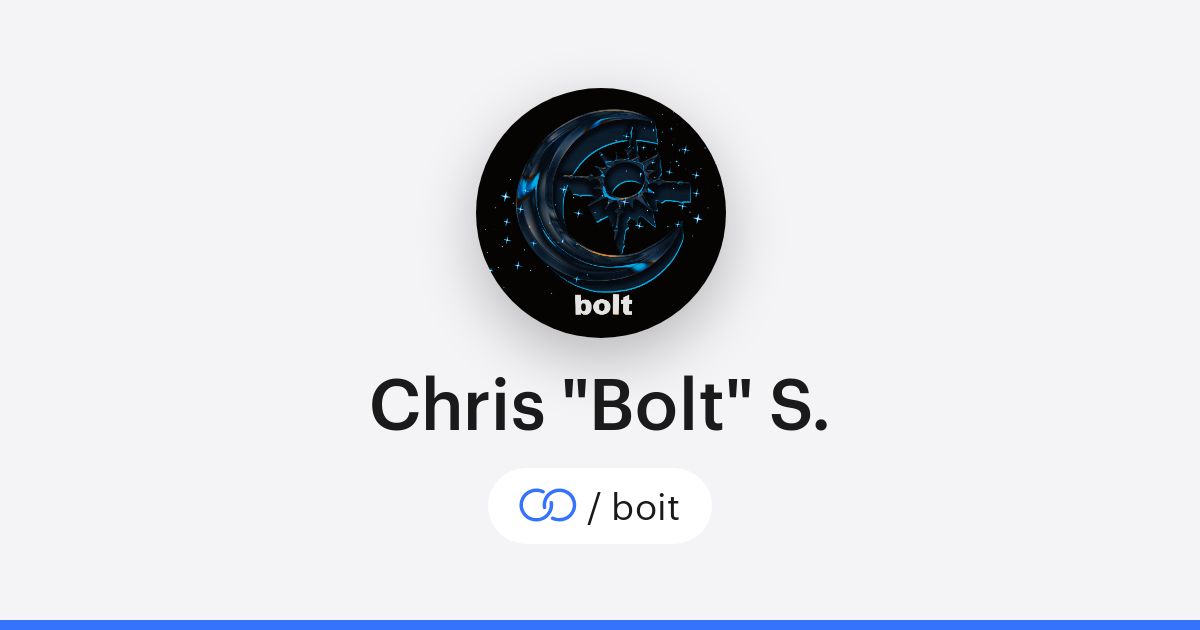 Chris "Bolt" S. (/boit) · solo.to