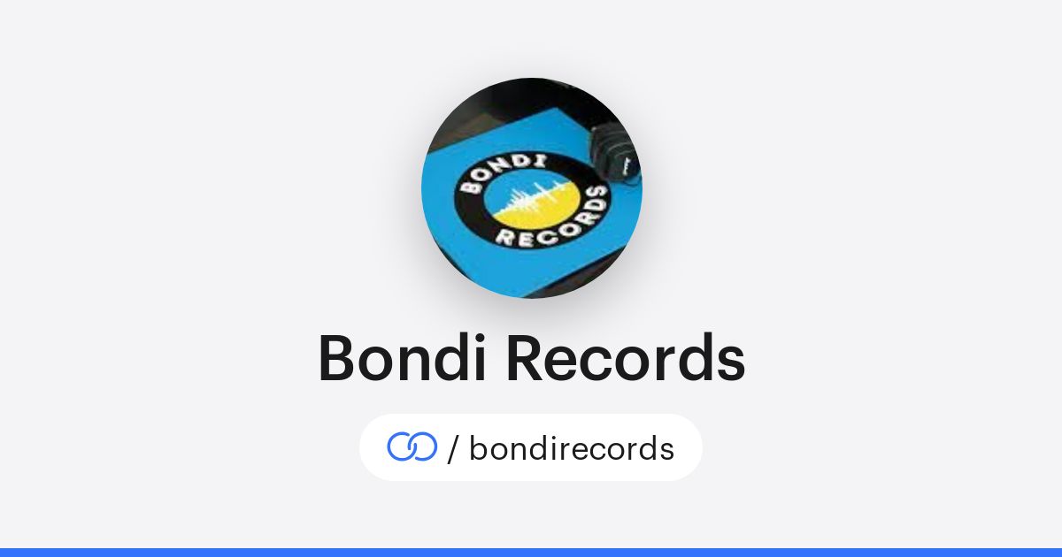 Bondi Records (/bondirecords) · solo.to