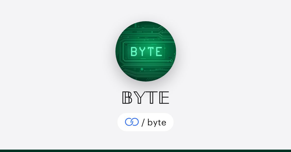 𝔹𝕐𝕋𝔼 (/byte) · solo.to