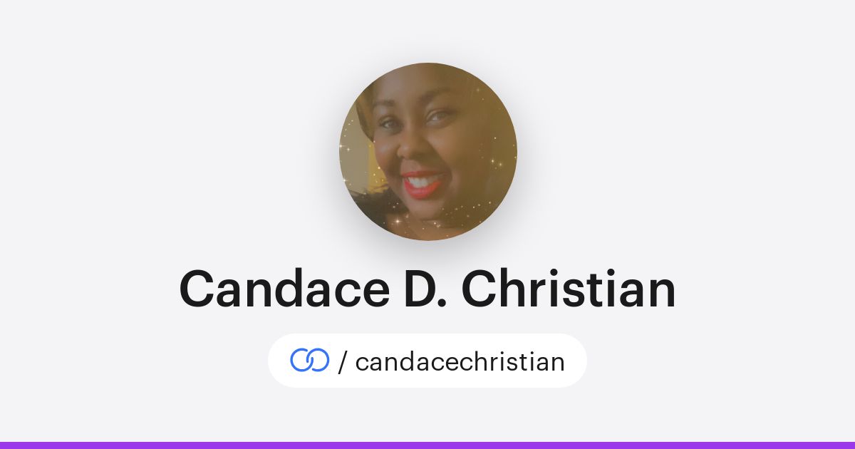 Candace D. Christian (/candacechristian) · solo.to