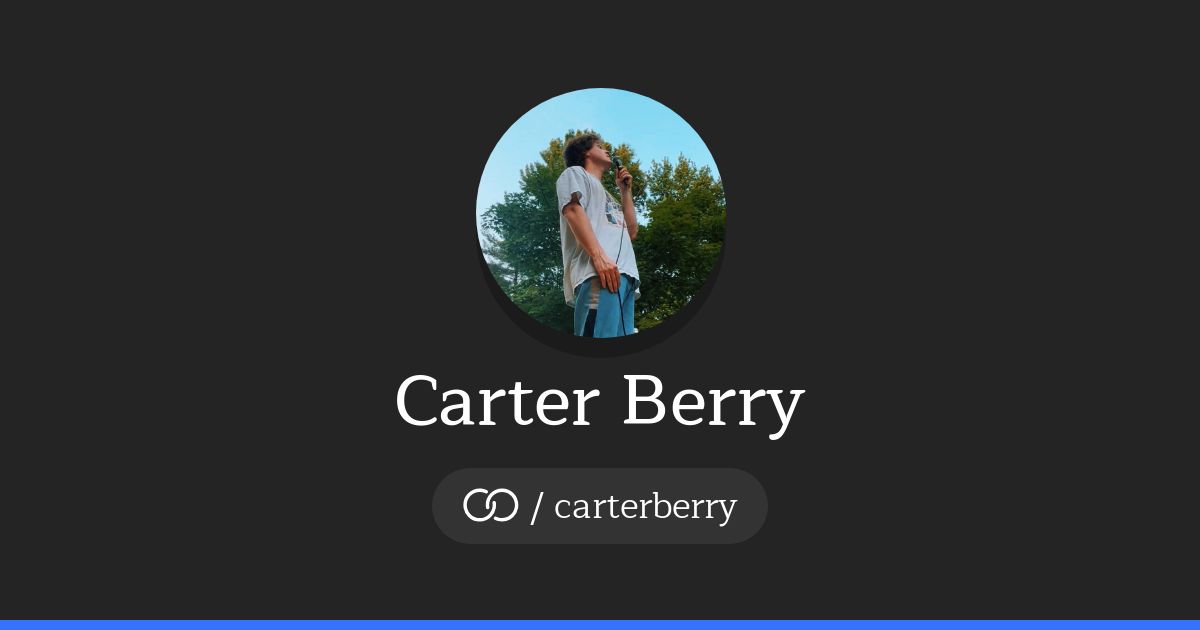 Carter Berry (/carterberry) · solo.to