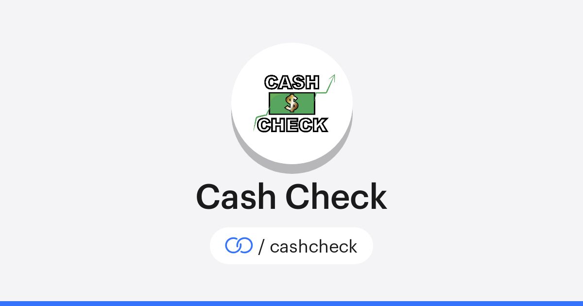Cash Check (/cashcheck) · solo.to