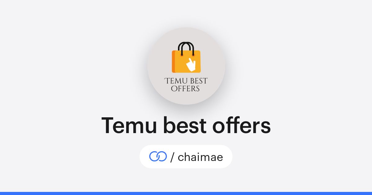Temu best offers (/chaimae) · solo.to
