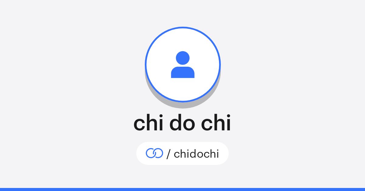 chi do chi (/chidochi) · solo.to