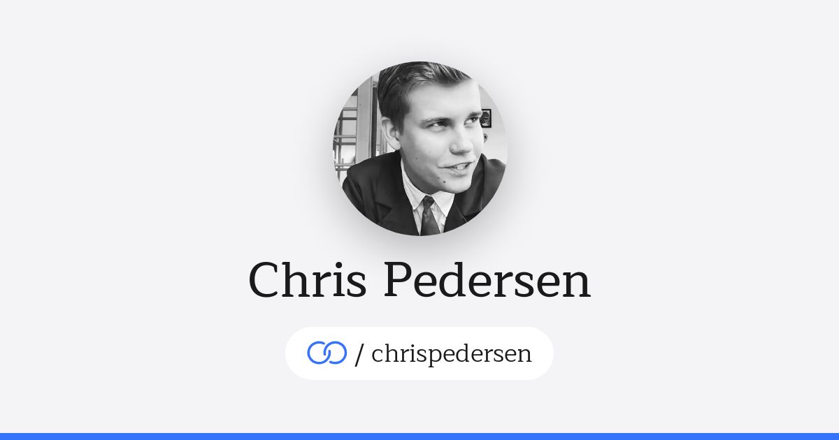 Chris Pedersen (/chrispedersen) · solo.to