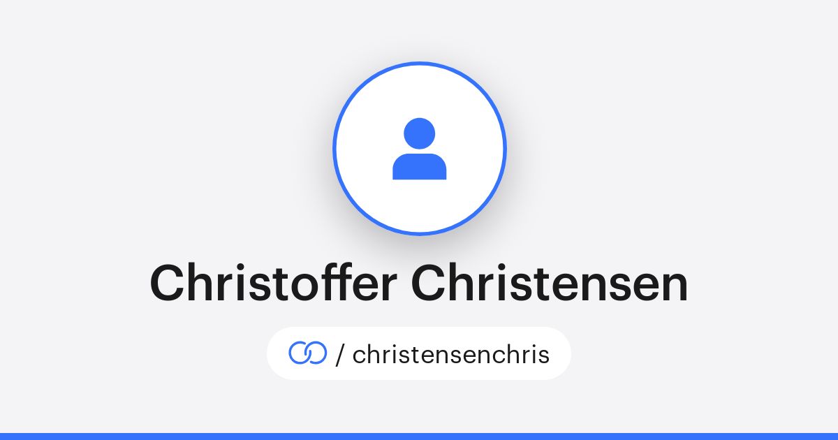 Christoffer Christensen (/christensenchris) · solo.to