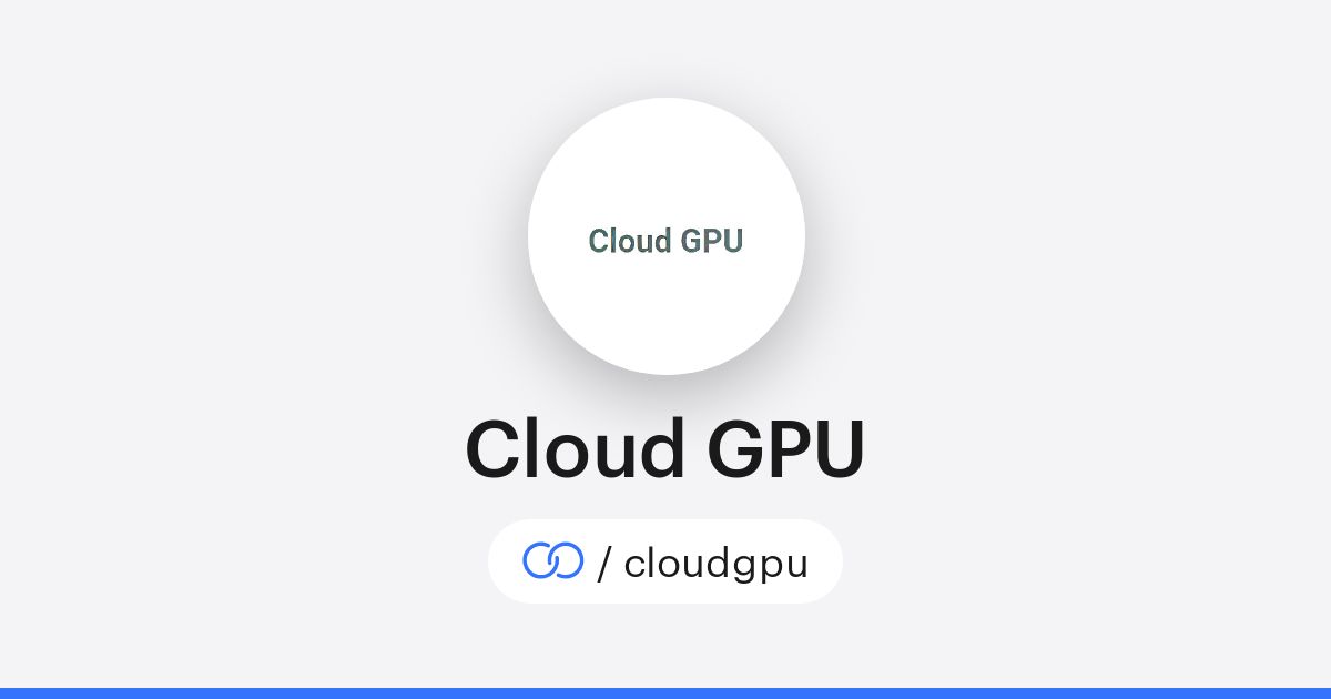 Cloud GPU (/cloudgpu) · solo.to