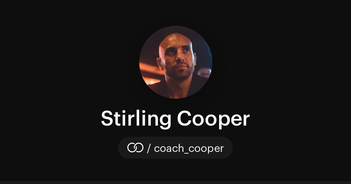 Stirling Cooper (/coach_cooper) · solo.to