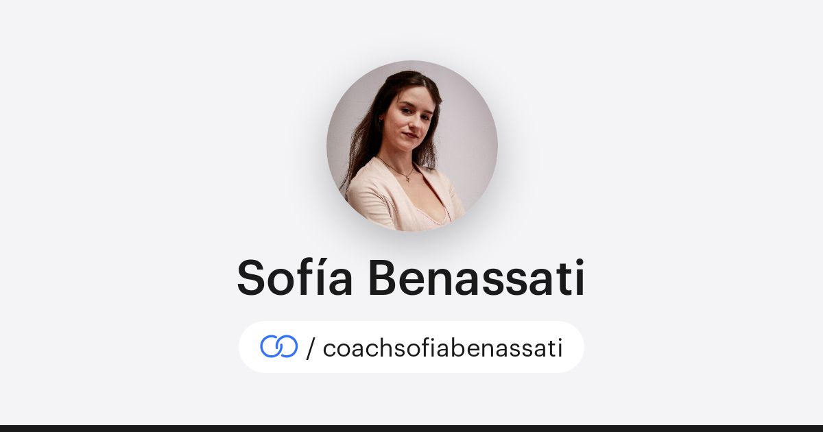 Sofía Benassati (/coachsofiabenassati) · solo.to