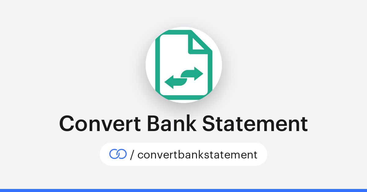 Convert Bank Statement (/convertbankstatement) · solo.to