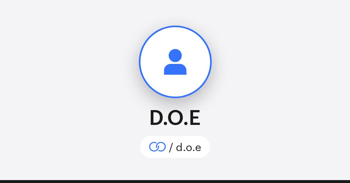 D.O.E (/d.o.e) · solo.to