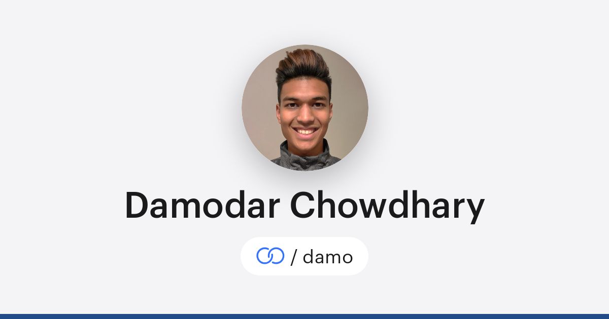 Damodar Chowdhary (/damo) · solo.to