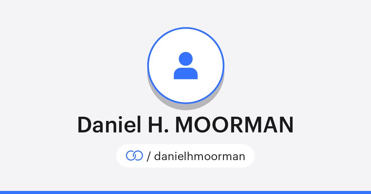 Daniel H. MOORMAN (/danielhmoorman) · solo.to