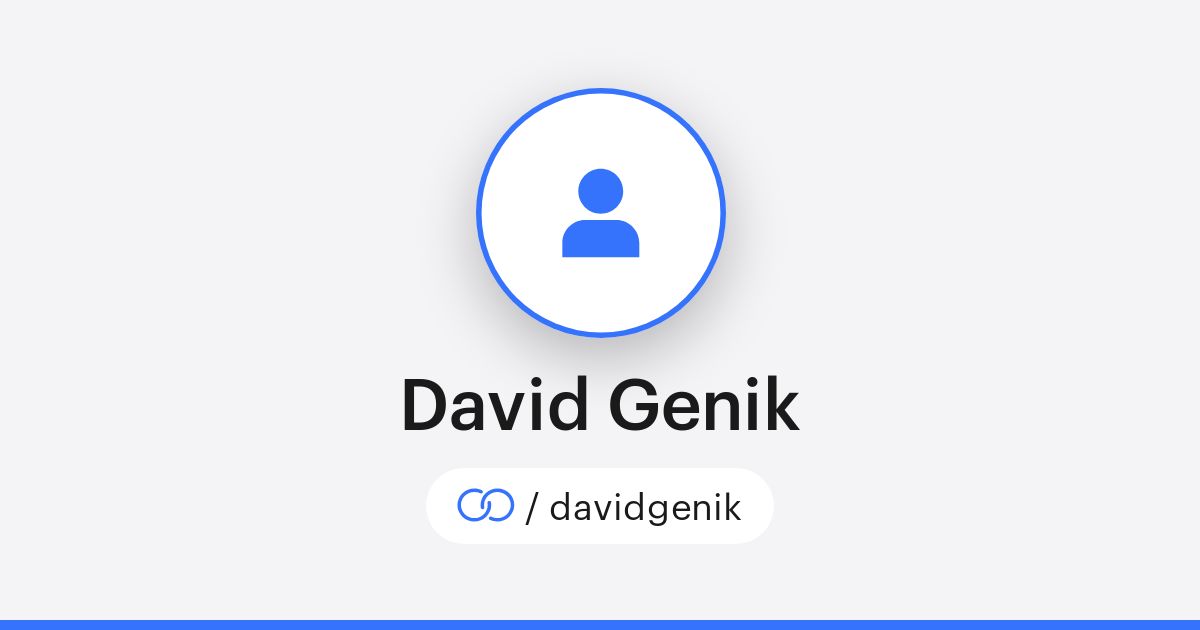 David Genik (/davidgenik) · solo.to