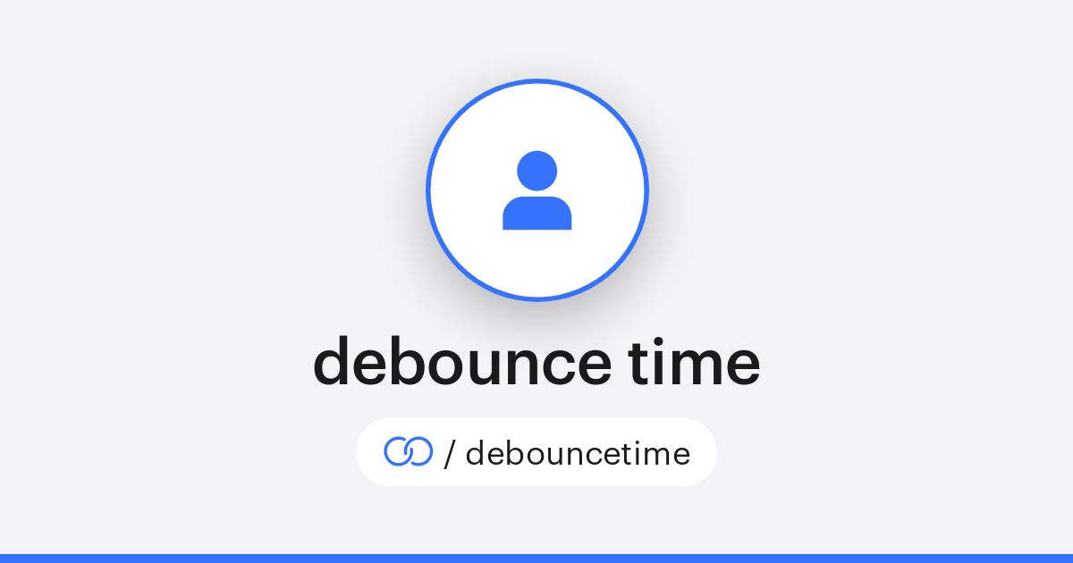 debounce time (/debouncetime) · solo.to