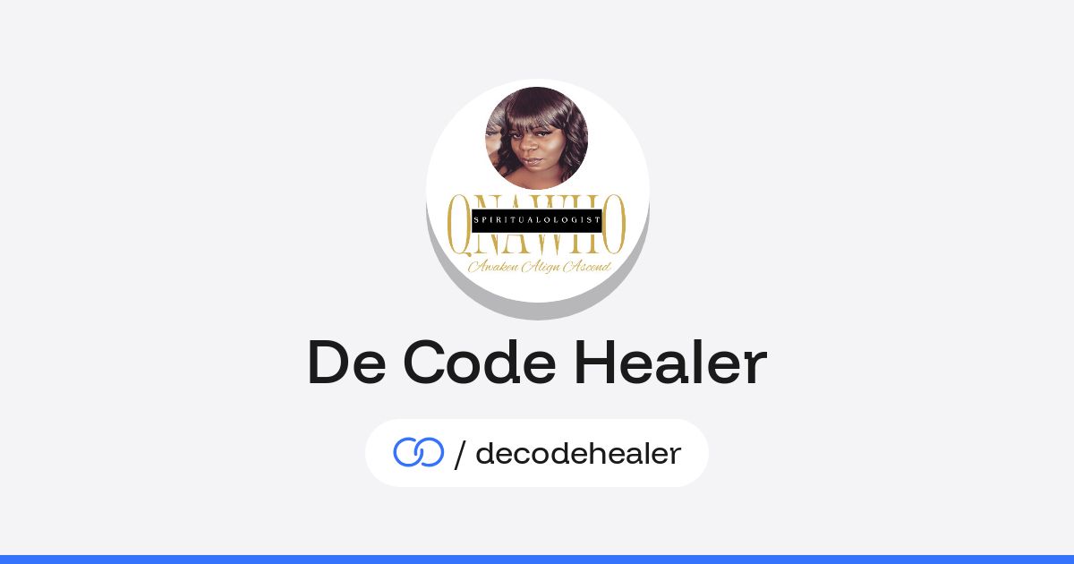 De Code Healer (/decodehealer) · solo.to